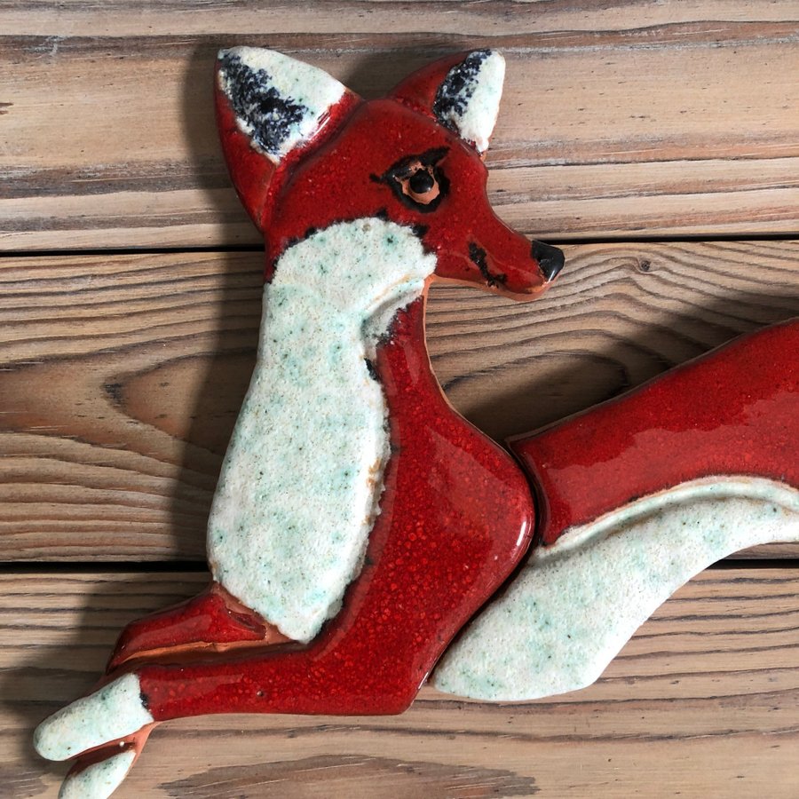 Tavla Räv – Keramik & Trä, Thomas Hellström, Ni.. | Köp på Tradera ...