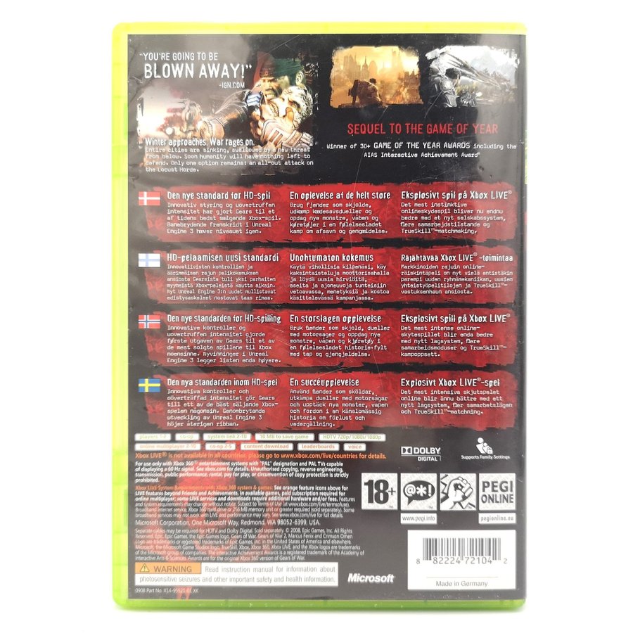 Gears of War 2 - Xbox 360 | Köp på Tradera (694792807)
