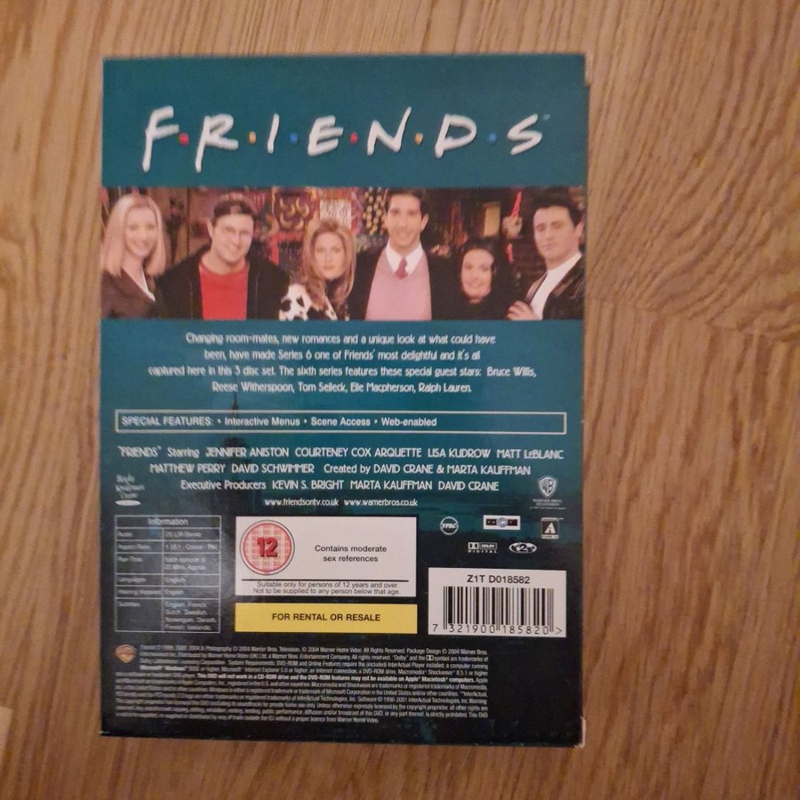 Vänner - Säsong 6 - DVD - FRIENDS - BRUCE WILLI.. | Köp på Tradera ...