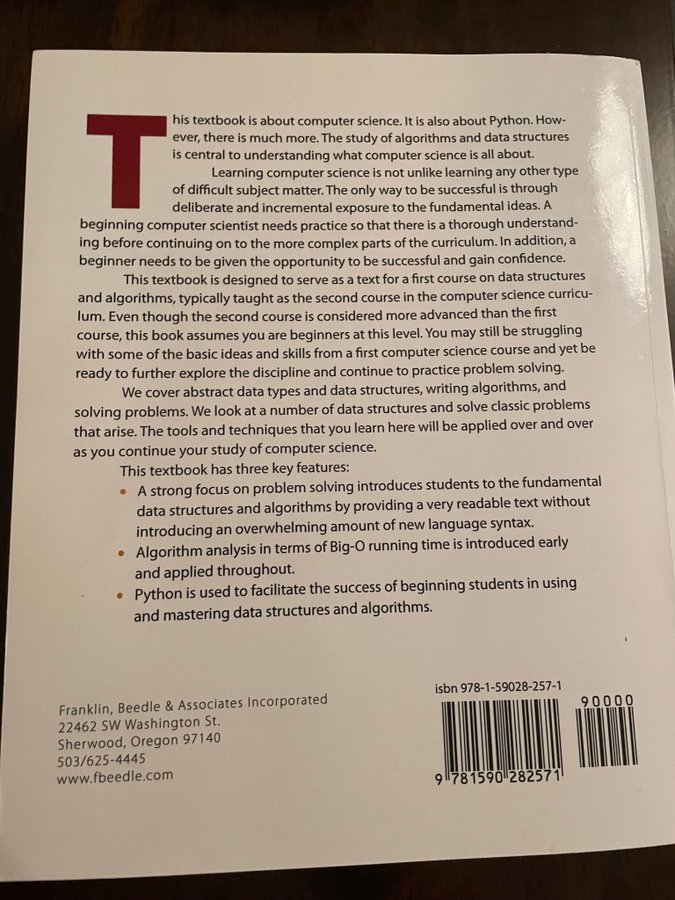 Problem Solving with Algorithms and Data Struct.. | Köp på Tradera ...