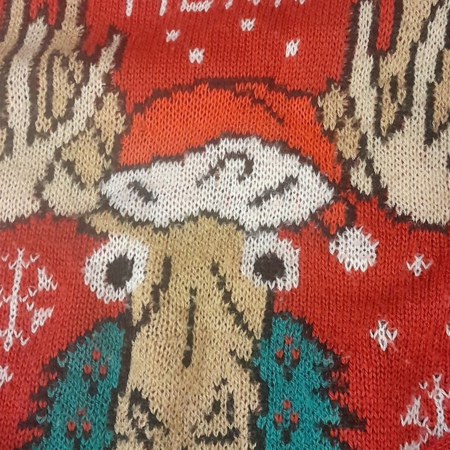MY WEAR-Röd stickad tröja med julmotiv -älg. Ba.. | Köp på Tradera ...