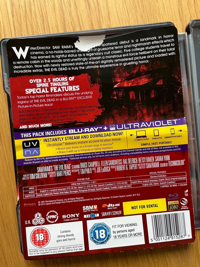 The Evil Dead - Steelbook - Blu-ray/svensk text | Köp på Tradera ...
