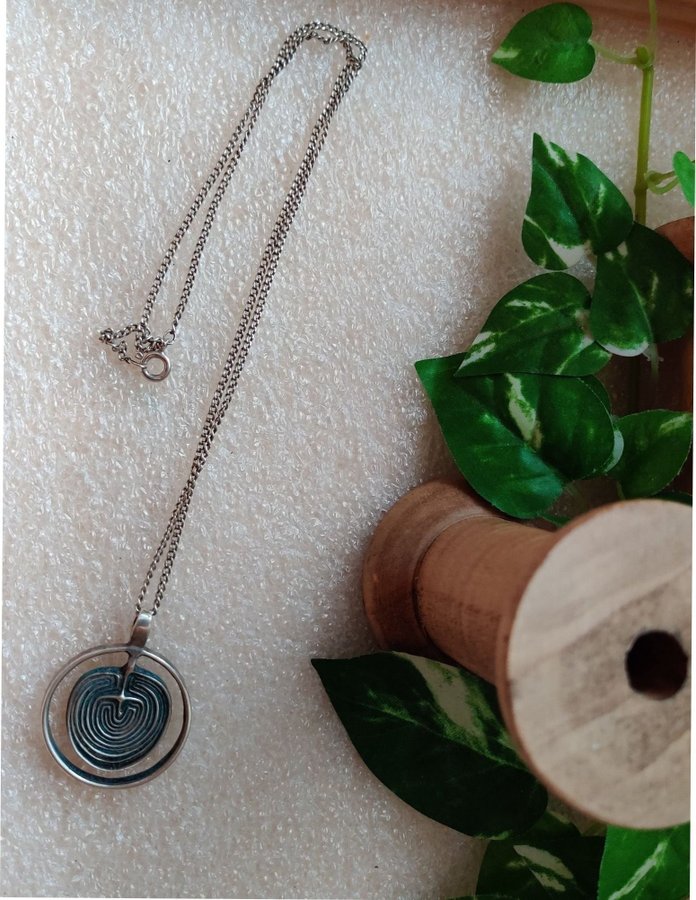 Vintage designer silver hänge labyrint maze cir.. | Köp på Tradera ...