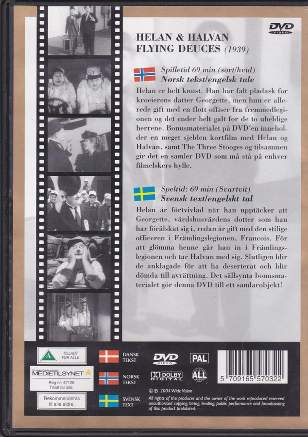 DVD / Helan Och Halvan / Flying Deuces / The Go.. | Köp på Tradera ...