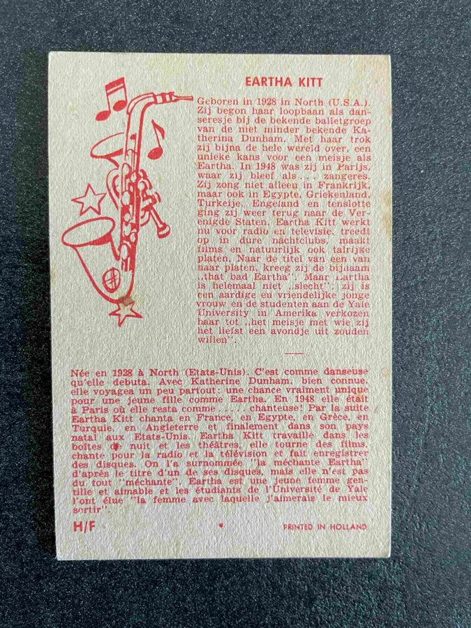 # 34 . EARTHA KITT - STÖRRE HOLLÄNDSK SERIE - S.. | Köp på Tradera ...