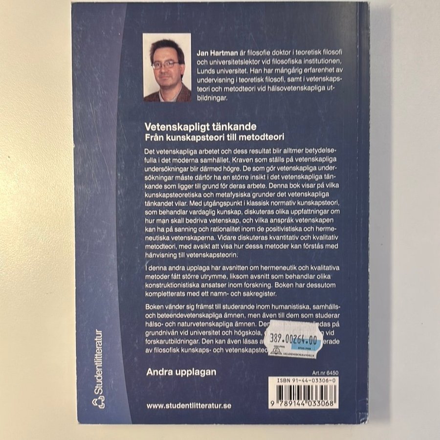 Vetenskapligt tänkande : Från kunskapsteori til.. | Köp på Tradera ...