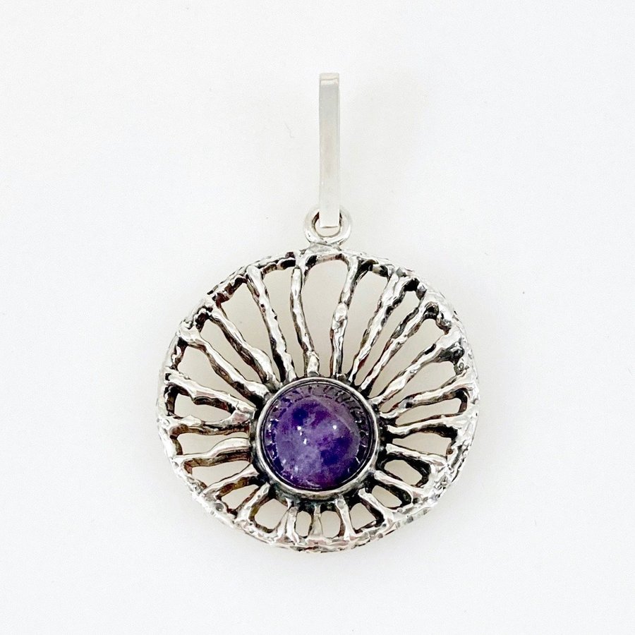 Hänge i sterling silver med ametist av Bengt Ha.. | Köp på Tradera ...