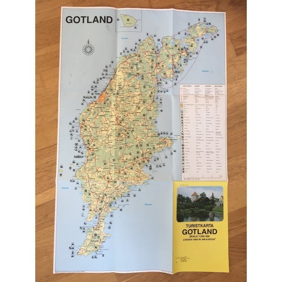 Karta över Gotland | Köp på Tradera (620312769)