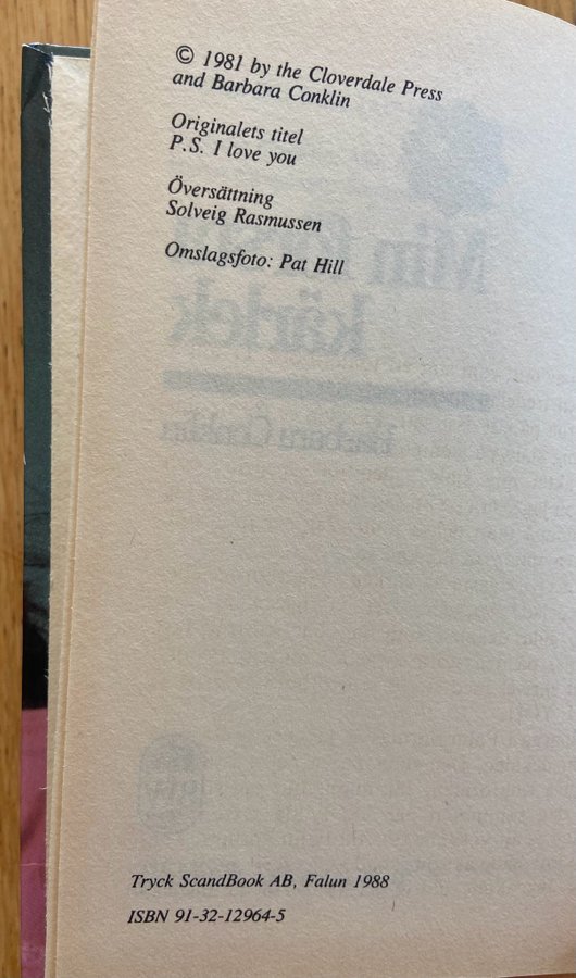 Min första kärlek av Barbara Conklin, 1988 / B... | Köp på Tradera ...