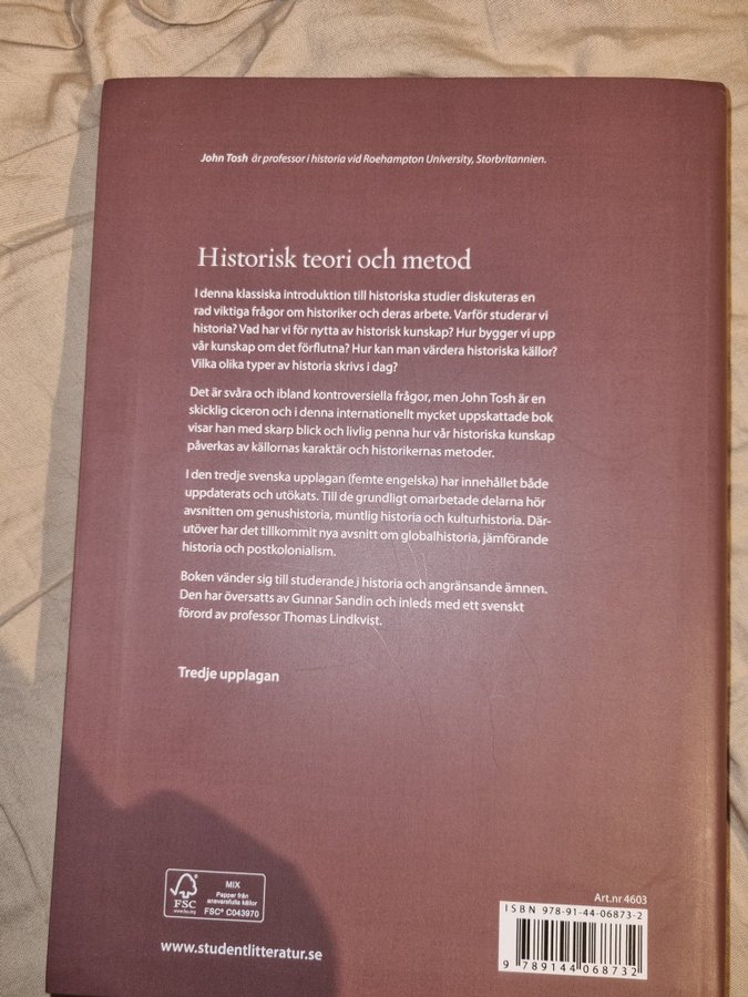 Historisk teori och metod av John Tosh, Tredje .. | Köp på Tradera ...