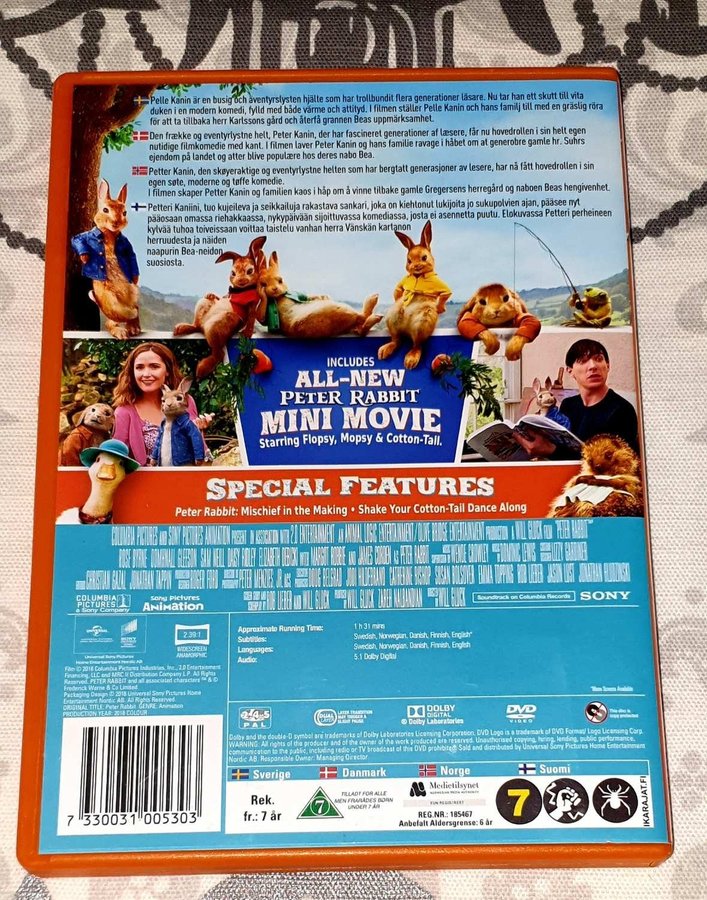 Peter Rabbit (2018) DVD Rose Byrne, Sam Neill | Köp på Tradera (557646108)