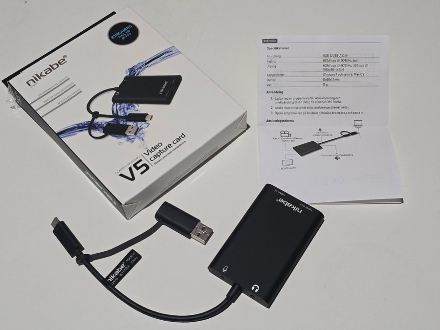 Nikabe V5 Video Capture Card, Full HD 60 FP, 4K.. | Köp på Tradera ...