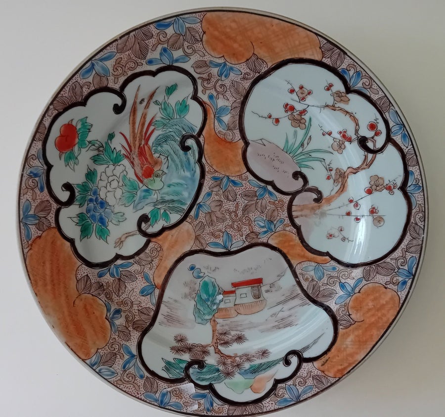 Japansk Imari tallrik Arita 1800 tal | Köp på Tradera (735396189)
