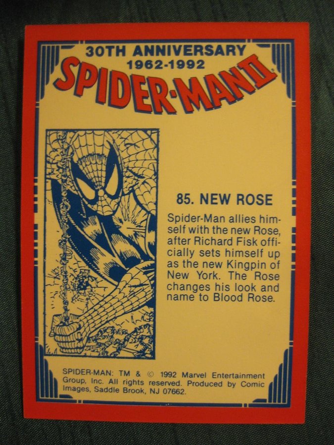 SPIDER-MAN / BLOOD ROSE - MARVEL.. | Köp från hasse1248 på Tradera ...
