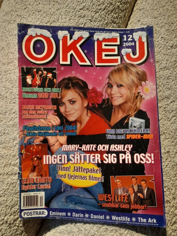 Okej nr 12, 2004 - Mary-Kate och Ashley på omsl.. | Köp på Tradera ...