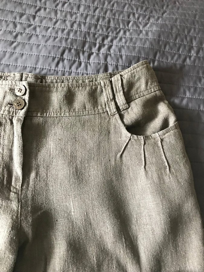 Vintage Ted Nicol 44 Gråbeige Linnebyxor 100% L.. | Köp på Tradera ...