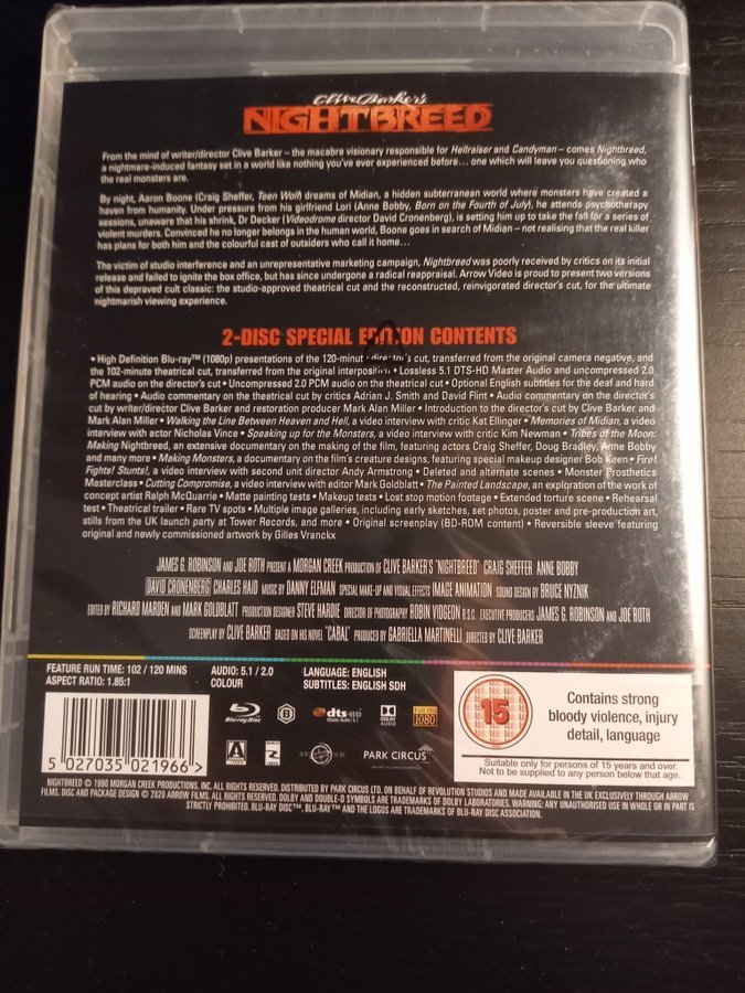 INPLASTAD. Nightbreed. David Cronenberg, Doug B.. | Köp på Tradera ...