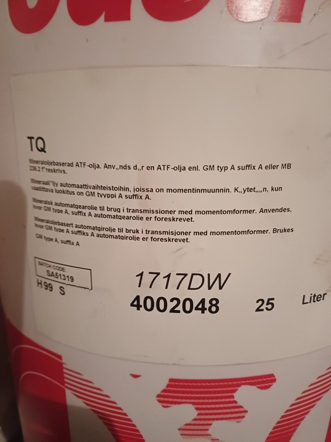 Se produkter som liknar Castrol TQ 25 Liter ATF Olja ny på Tradera ...