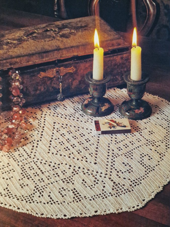 Virka en vacker oval duk - virkmönster | Köp på Tradera (571373166)