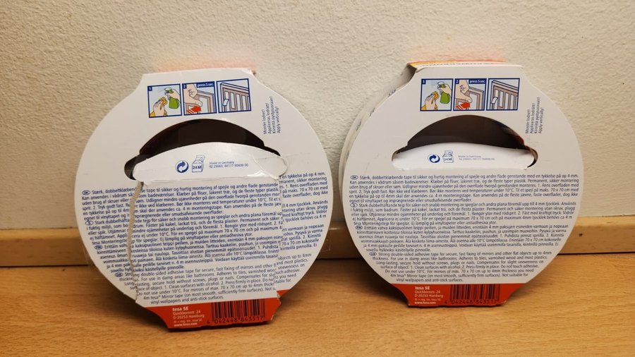 tesa POWERBOND® Spegeltejp – 5m x 19mm (2-pack) | Köp på Tradera ...