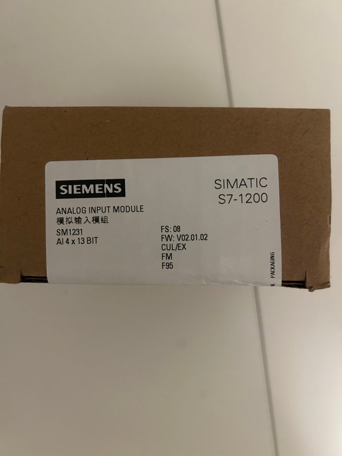 Siemens SM1231 AI analog modul – 4AI 0–10V for .. | Köp på Tradera ...