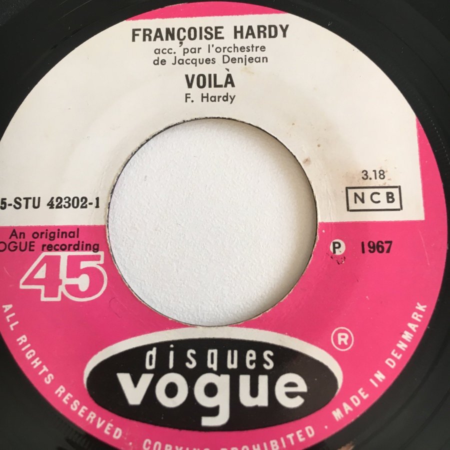 Françoise Hardy - Voilà / Vinyl Singel | Köp på Tradera (711415666)