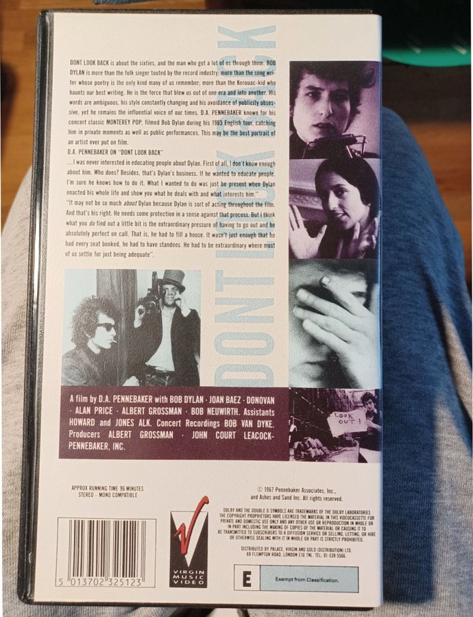 VHS-BOB DYLAN --FILMEN "DONT LOOK BACK" | Köp på Tradera (711664237)