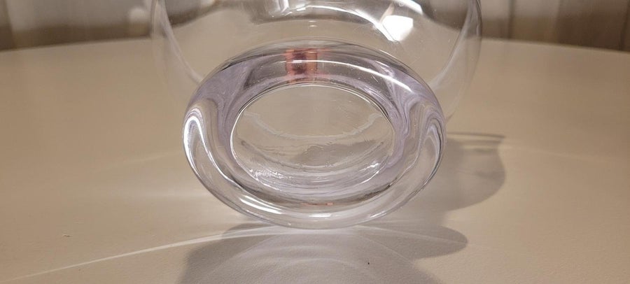 Bål skål transparent med slipad dekor | Köp på Tradera (735236792)