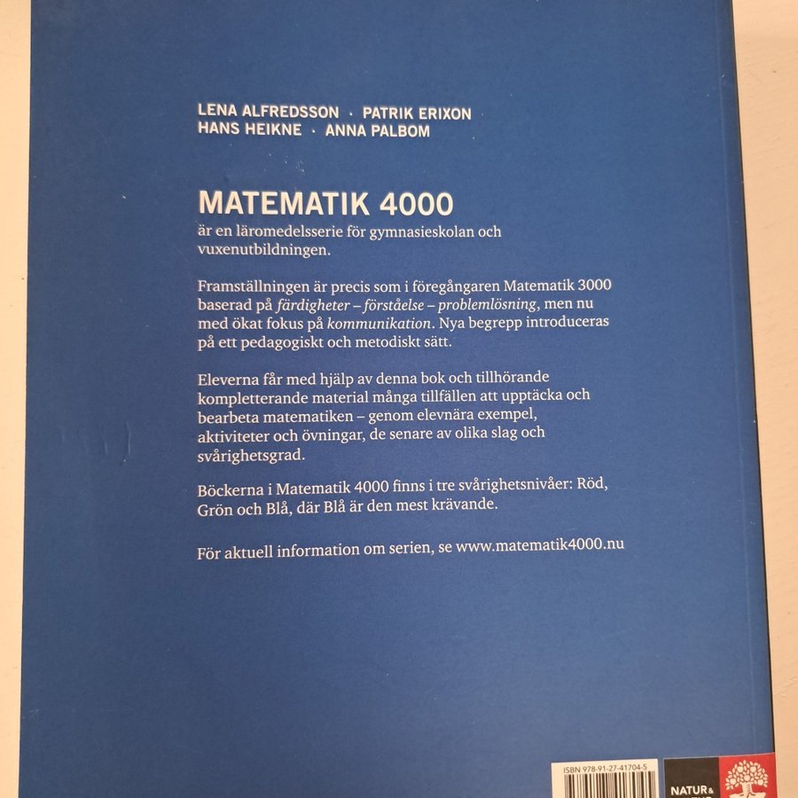 C&D Kurs B1B Matematik 4000 - Lena Alesson Fran.. | Köp på Tradera ...