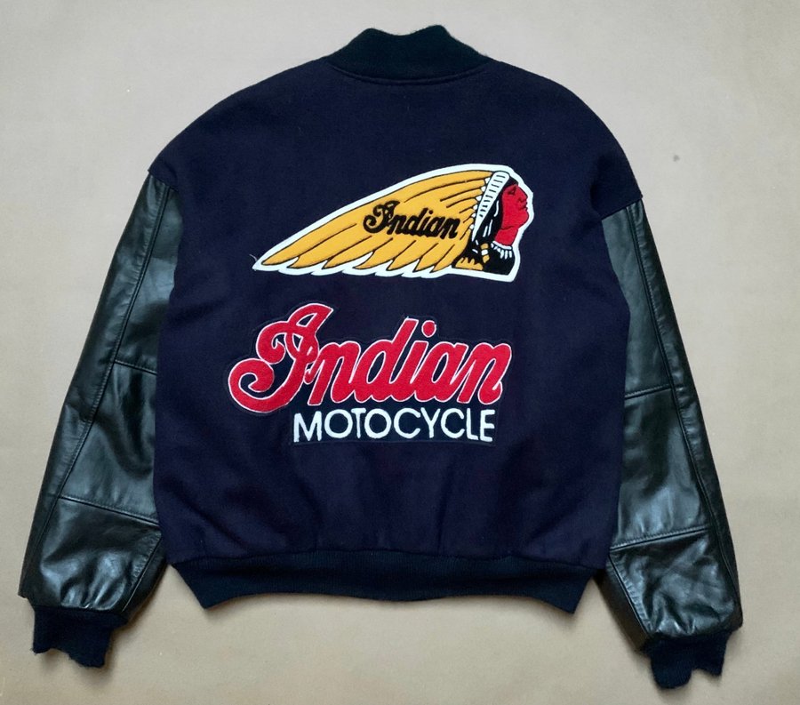 Sällsynt vintage Indian Motocycle varsityjacka .. | Köp på Tradera ...