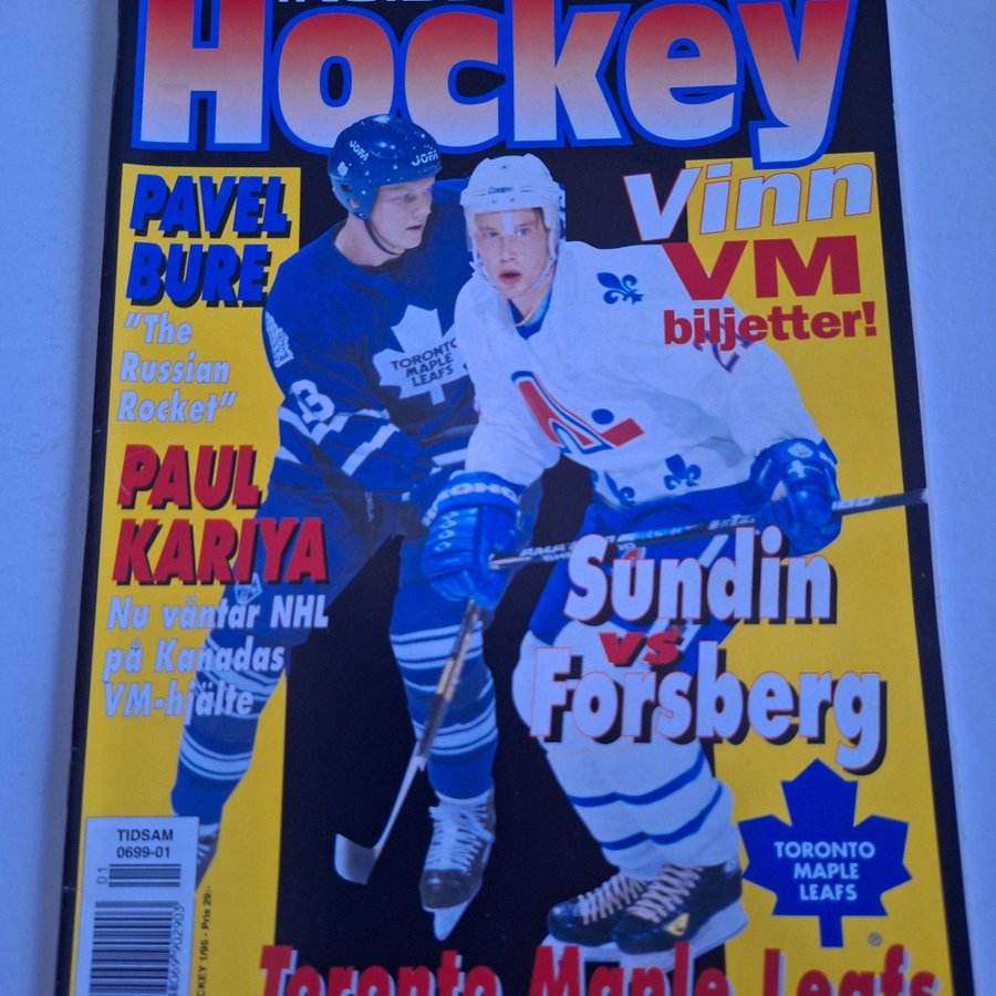 Inside Hockey Nr 1 1995 - poster Forsberg och S.. | Köp på Tradera ...