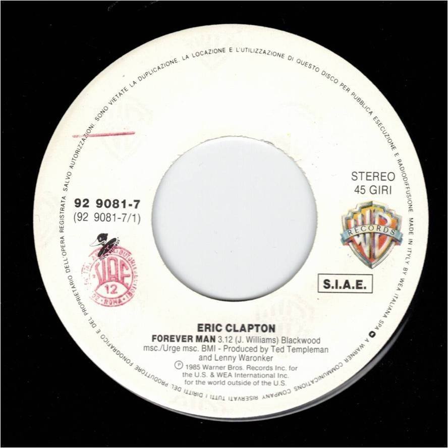 Eric Clapton - Forever Man - Too Bad, ovanlig I.. | Köp på Tradera ...