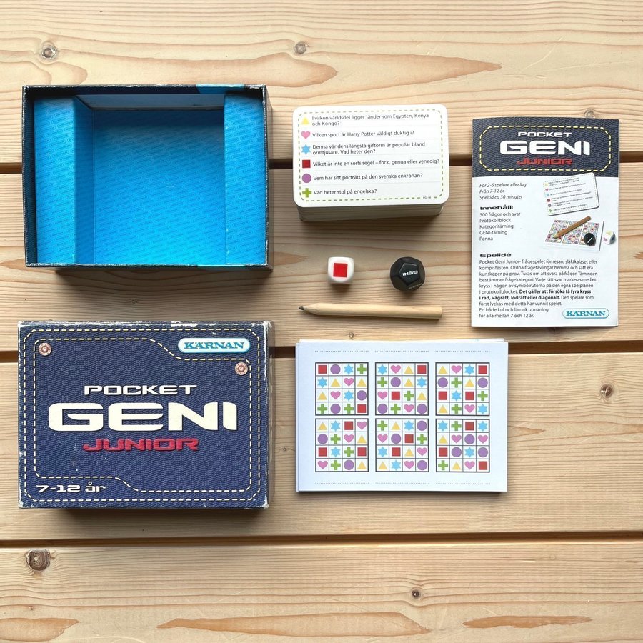 Pocket Geni Junior - sällskapsspel - Använt skick | Köp på Tradera (703951824)