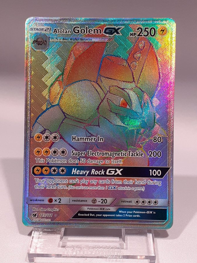 Alolan Golem GX 113/111 - Pokemon Crimson Invas.. | Köp på Tradera ...