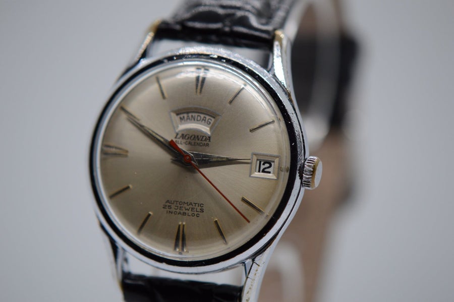 Vintage Lagonda All-Calendar Automatic Klocka. .. | Köp på Tradera ...