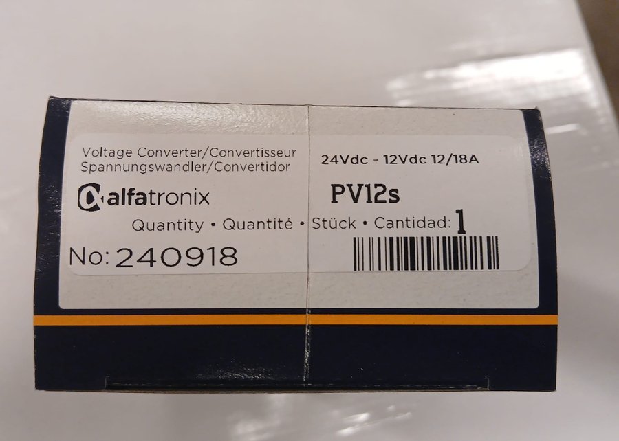 Alfatronix PV12s 24Vdc till 12Vdc Converter | Köp på Tradera (734429024)
