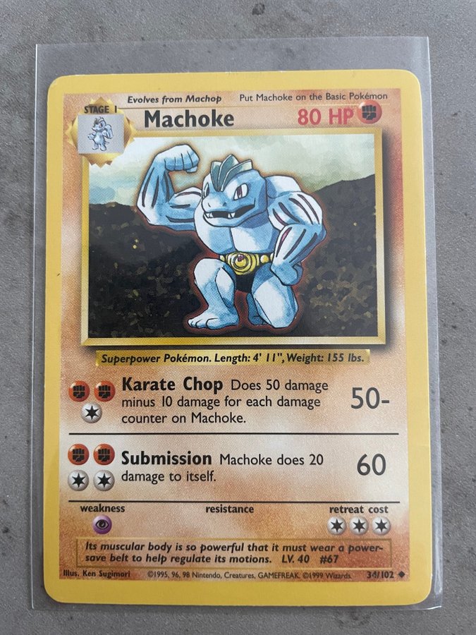 Machoke 34 - Pokémon Base Set | Köp på Tradera (711790479)