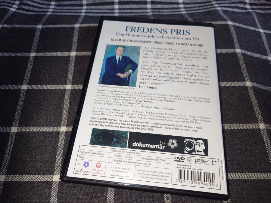 Fredens pris - Dag Hammarskjöld och visionen om.. | Köp på Tradera ...