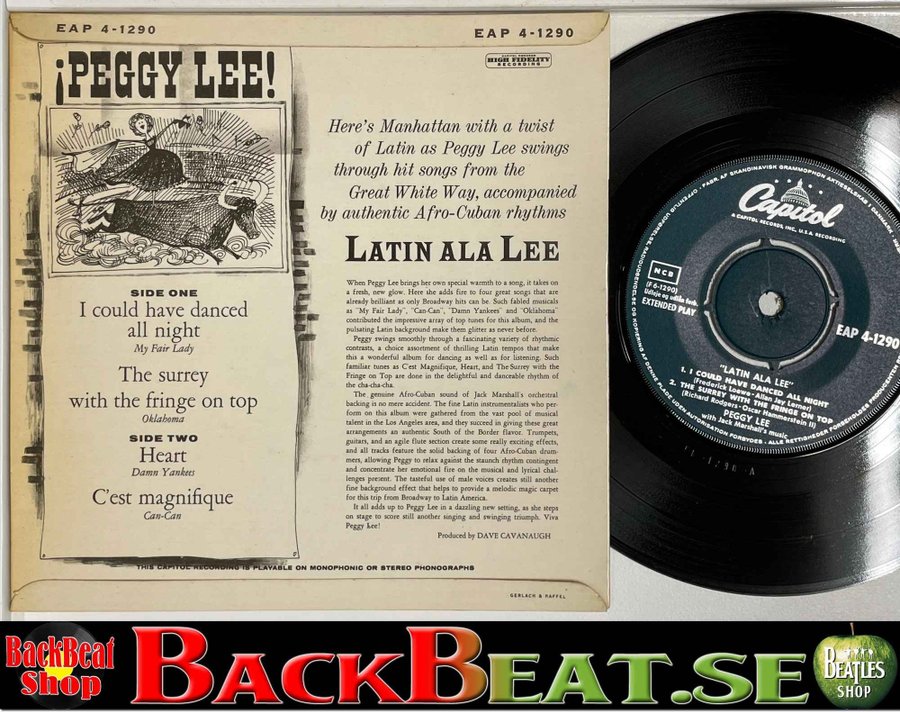 PEGGY LEE - LATIN ALA LEE! BROADW.. | Köp från backbeat på Tradera ...