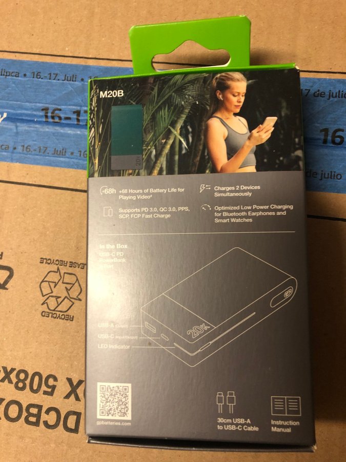 GP M2 USB-C PD PowerBank 20000mAh | Köp på Tradera (711758795)
