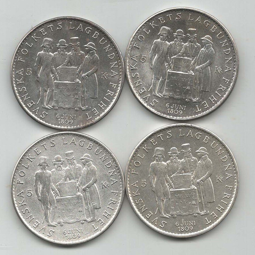 Se produkter som liknar 4 st Silver-JUB-mynt, Valör 5.. på Tradera ...