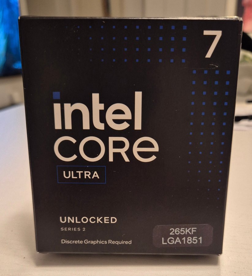 Som ny! Intel Core Ultra 7 265KF LGA1851 | Köp på Tradera (713708829)