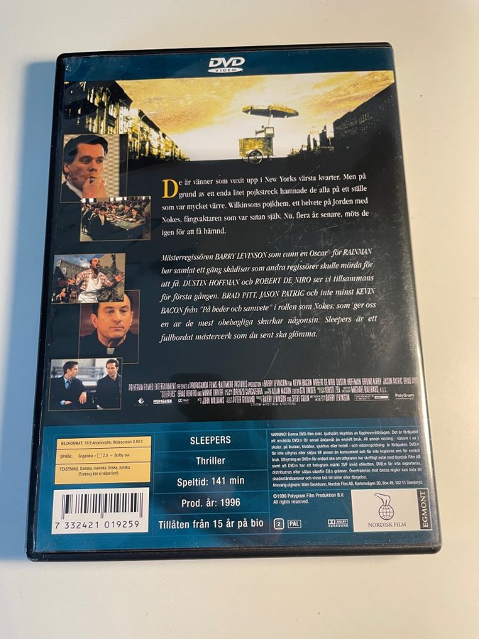 Sleepers (1996) - DVD - Svensk utgåva | Köp på Tradera (734286286)