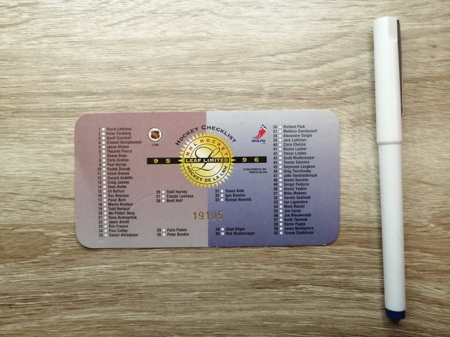 LEAF LIMITED CHECKLIST /2000 | Köp på Tradera (569025132)