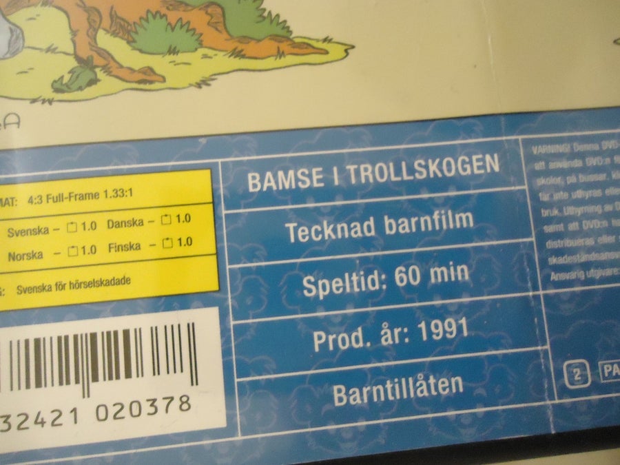 Bamse i Trollskogen DVD Svenskt tal tecknad bar.. | Köp på Tradera ...