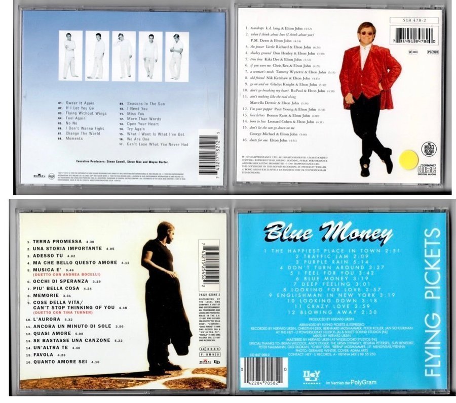 CD 4 st: Westlife, Elton John, Eros Ramazzotti,.. | Köp på Tradera ...