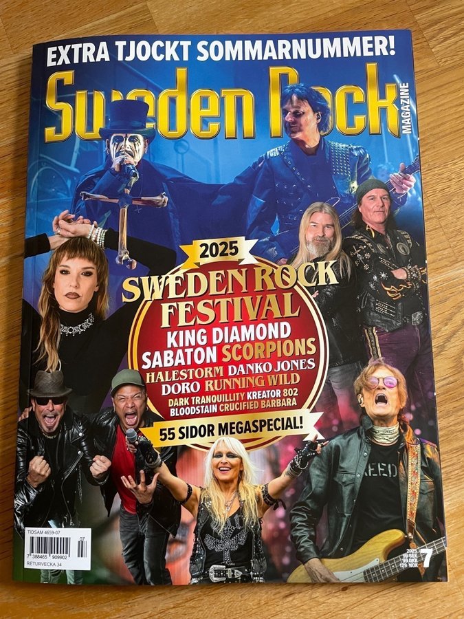 Sweden Rock nr 7 2025 King Diamond doro Sabaton.. | Köp på Tradera ...