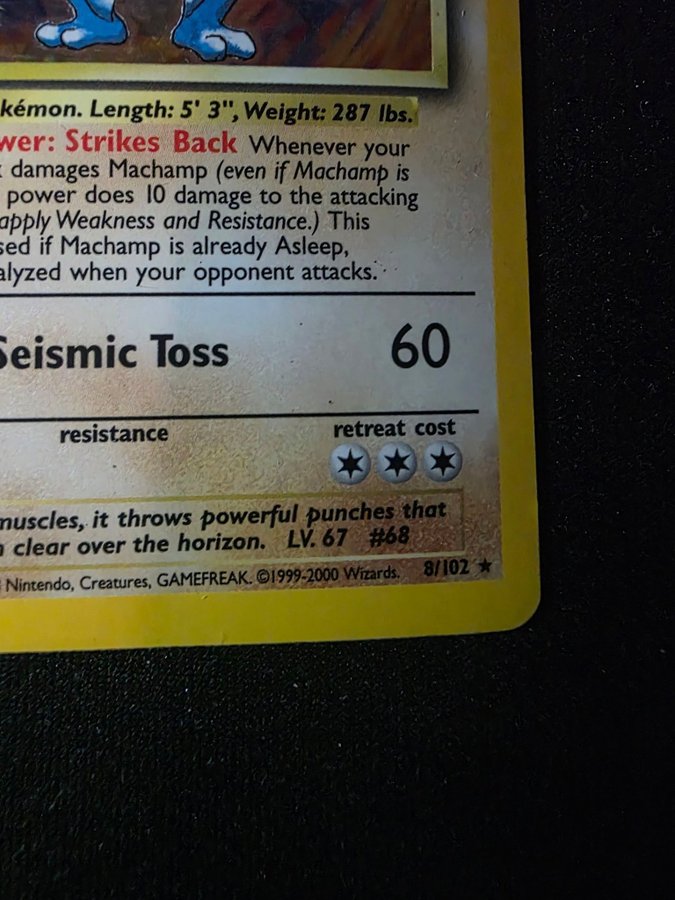 Rare 4th Print Machamp 8/102 Base set (1999-2000) | Köp på Tradera ...