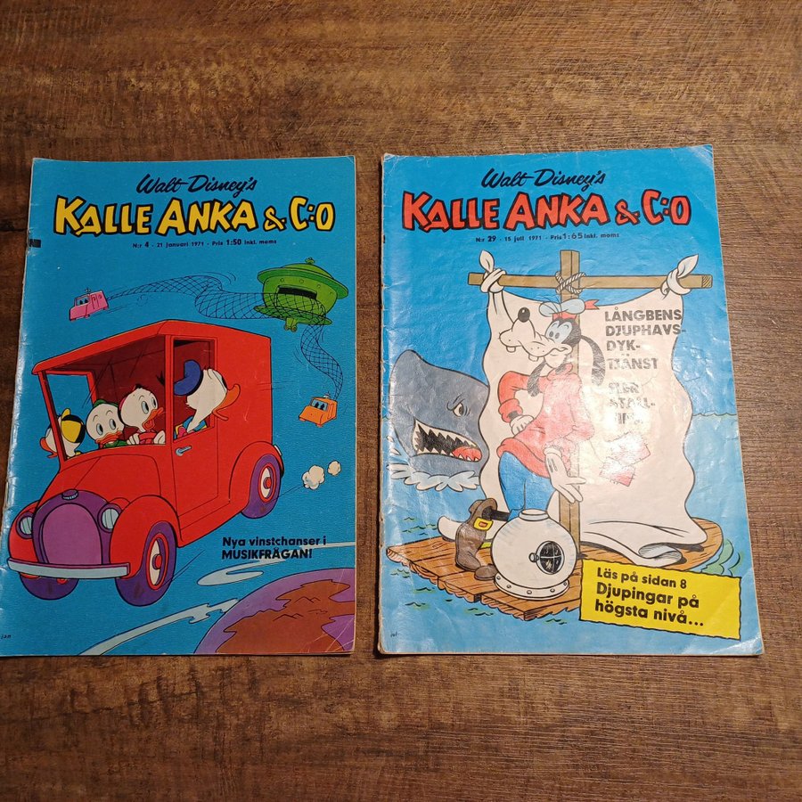 Kalle Anka & Co, Walt Disney, 1970-77 8st | Köp på Tradera (713968662)