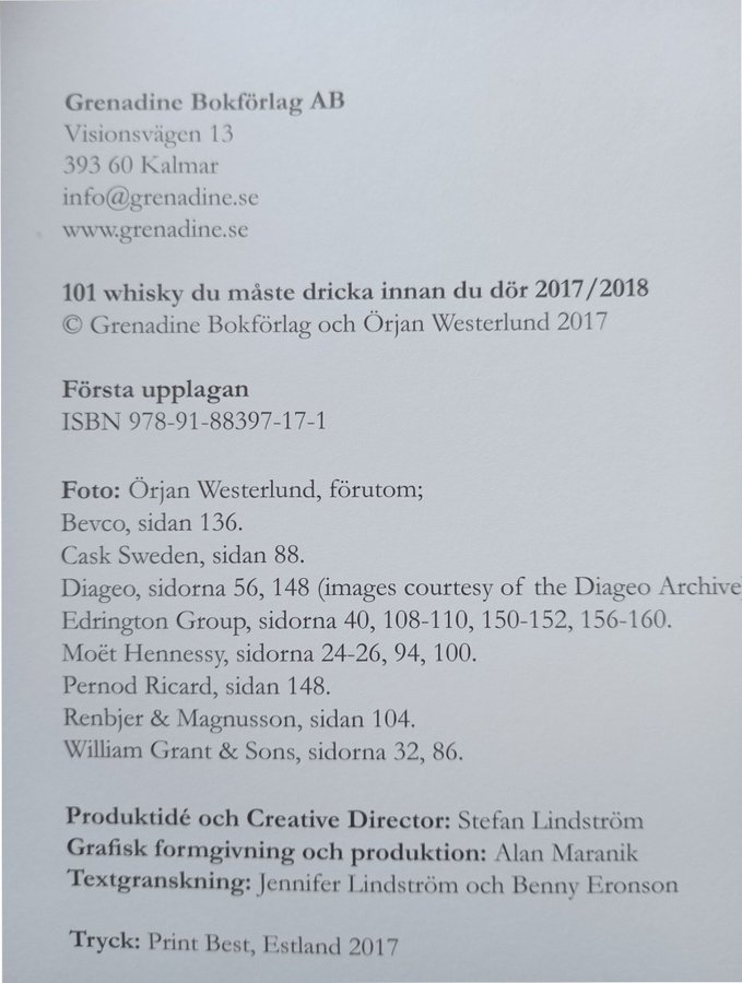 101 Whisky du måste dricka innan du dör av Örja.. | Köp på Tradera ...